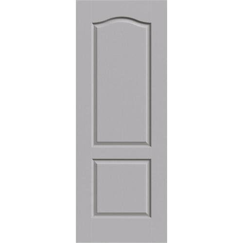 JELD-WEN Camden 28-in x 80-in Driftwood 2-Panel Arch Top Hollow Core ...