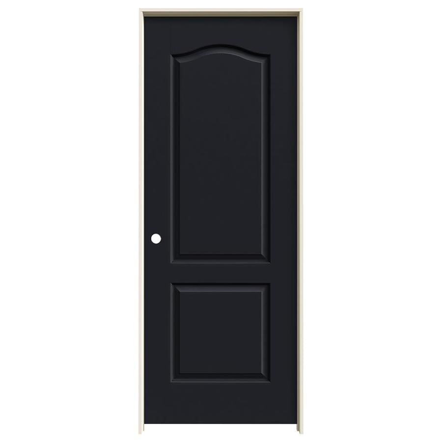JELD-WEN Princeton 30-in x 80-in Midnight 2-Panel Arch Top Solid Core ...