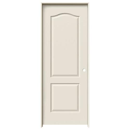 JELD-WEN Princeton 30-in x 80-in Primed 2-Panel Arch Top Solid Core ...