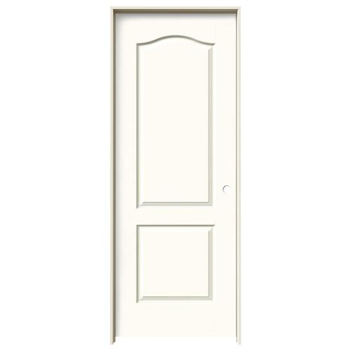 JELD-WEN Princeton White 2-Panel Arch Top Hollow Core Molded Composite ...