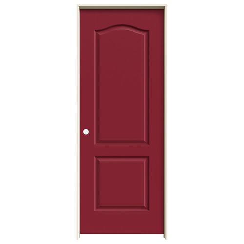 JELD-WEN Princeton Barn Red 2-Panel Arch Top Hollow Core Molded ...