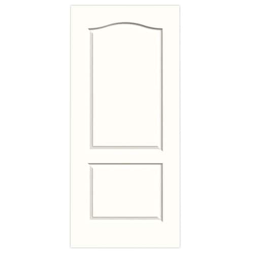JELD-WEN Princeton Snow Storm 2-Panel Arch Top Hollow Core Molded ...