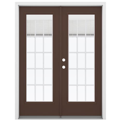 JELD-WEN 59.5-in x 79.5-in Blinds Between The Glass Right-Hand Inswing ...