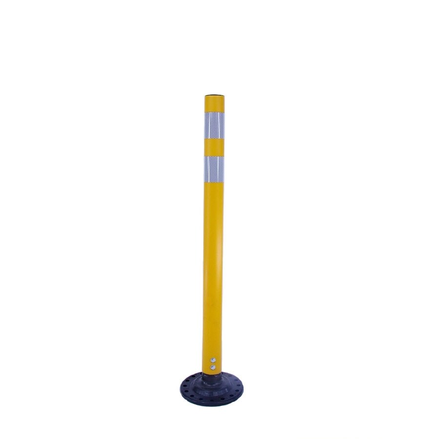 Three D Traffic Works 36-in Round Boomerang Traffic Yellow Post and ...