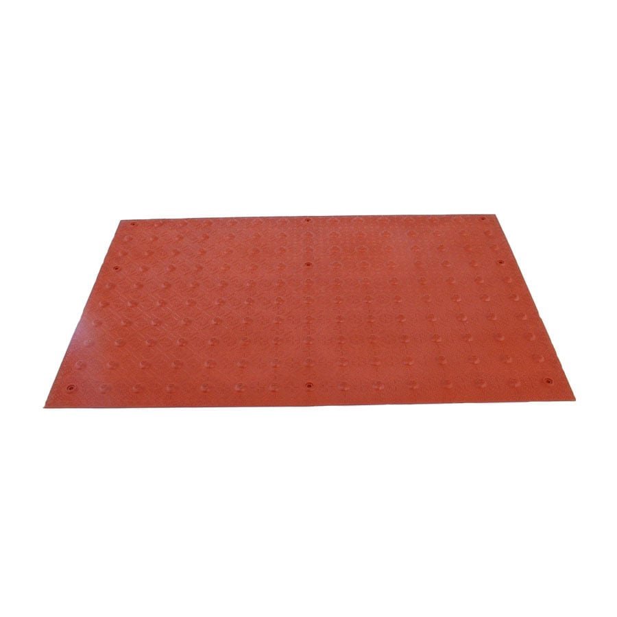 Three D Traffic Works 2-ft x 3-ft Clay Red Detectable Warning Tile in ...
