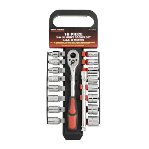 Task Force 18-Piece 3/8" Drive Socket Ratchet Set at Lowes.com