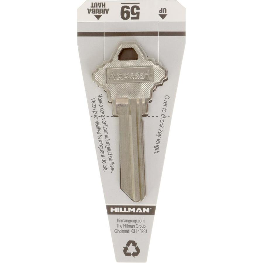 Hillman Nickel Plated Home and Office Brass House/Entry Key Blank in ...