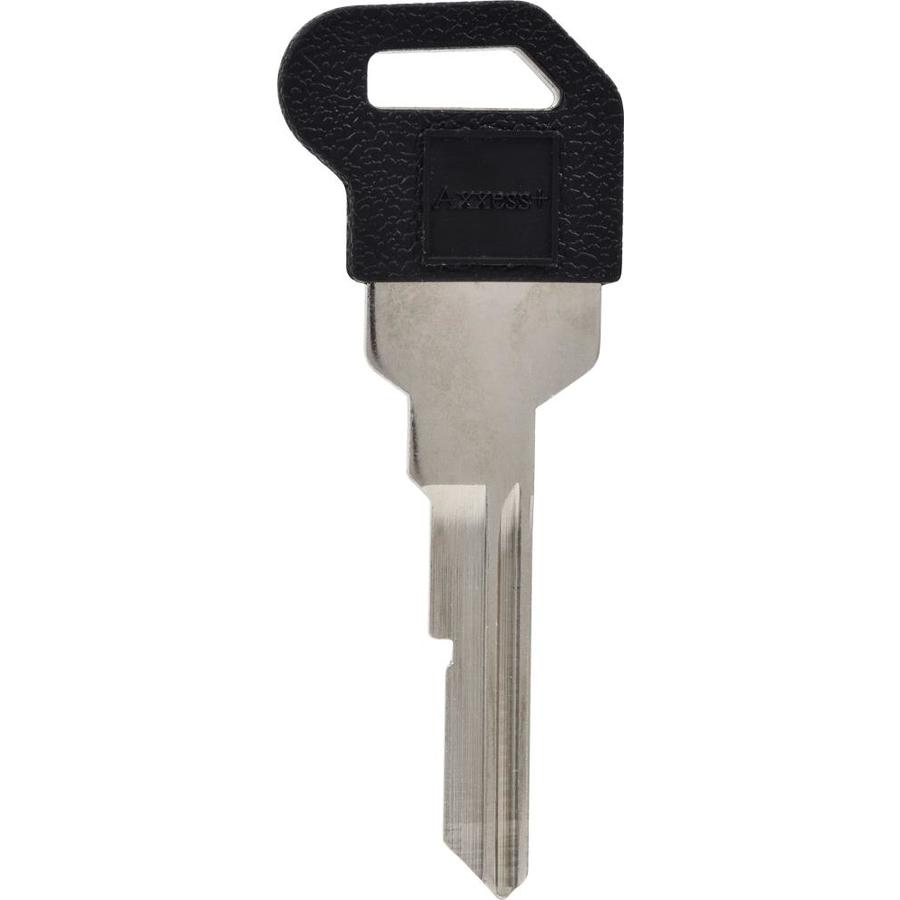 Hillman Black/Nickel Plated Brass Automotive Key Blank in the Key ...