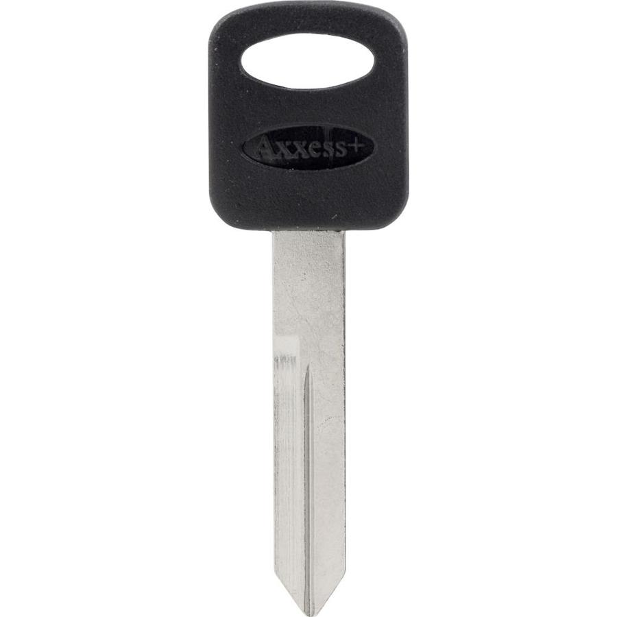 Hillman Black/Nickel Plated Brass Automotive Key Blank in the Key ...