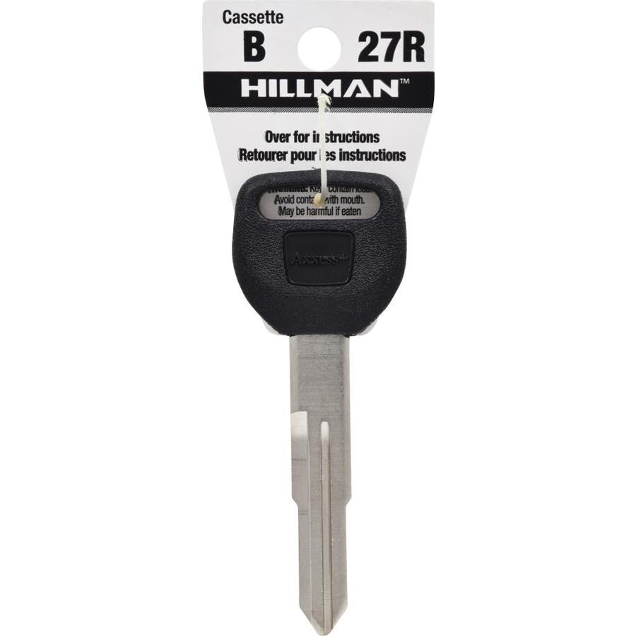 Hillman Black/Nickel Plated Brass Automotive Key Blank in the Key ...
