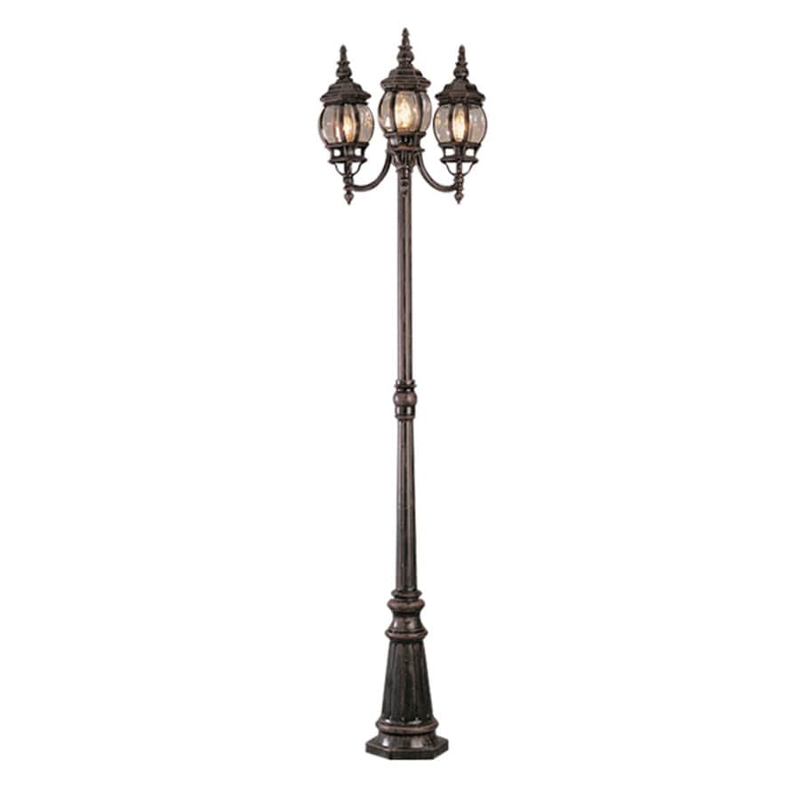 Portfolio 3-Light Beveled Glass Pole Fixture at Lowes.com