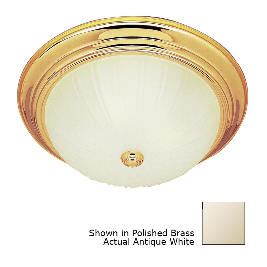 Bel Air Lighting 15-in W Antique White Ceiling Flush Mount at Lowes.com