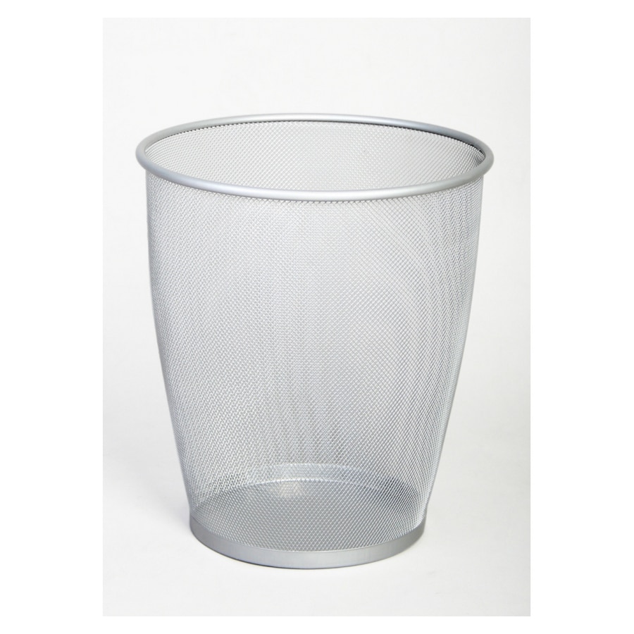 6.6-Gallons Silver Trash Can at Lowes.com