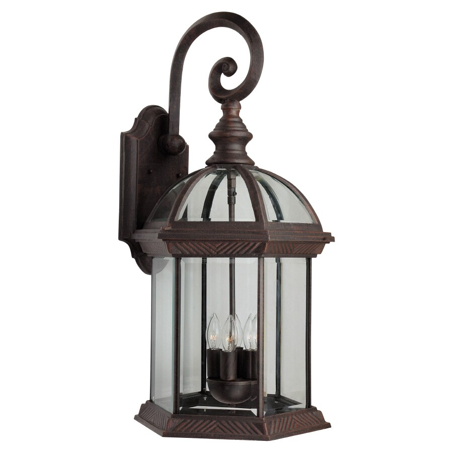 Portfolio Rust Outdoor Wall Light at Lowes.com