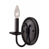 Portfolio 4.75-in W 1-Light Black Arm Wall Sconce at Lowes.com