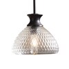 Allen + roth 8.25-in W Oil-Rubbed Bronze Mini Pendant Light with ...