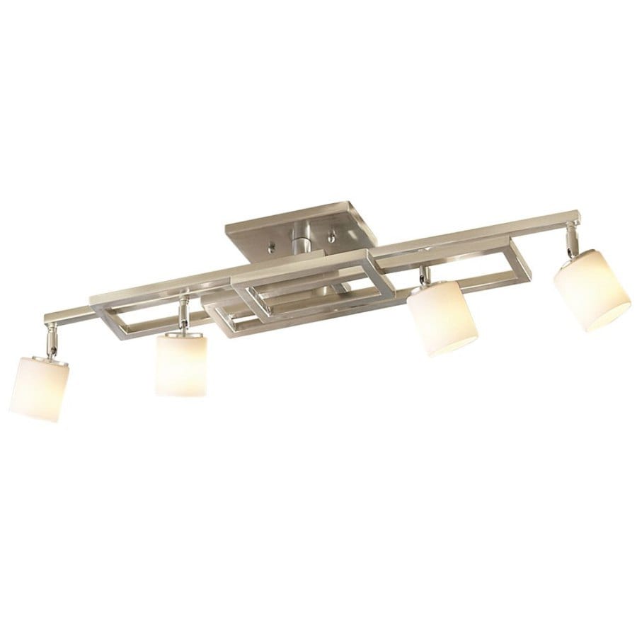 allen + roth 4-Light Brushed Nickel Fixed Track Light Kit in the Fixed ...