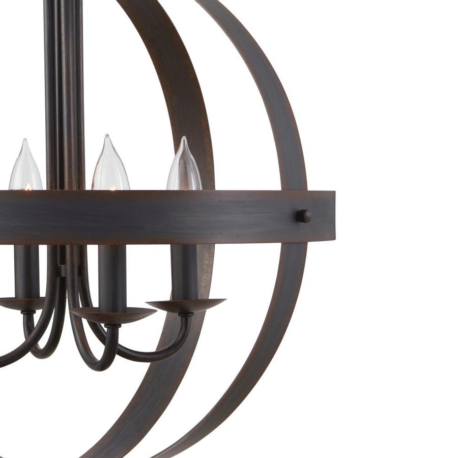 allen + roth Crossburg Oil Rubbed Bronze Transitional Orb Pendant Light ...