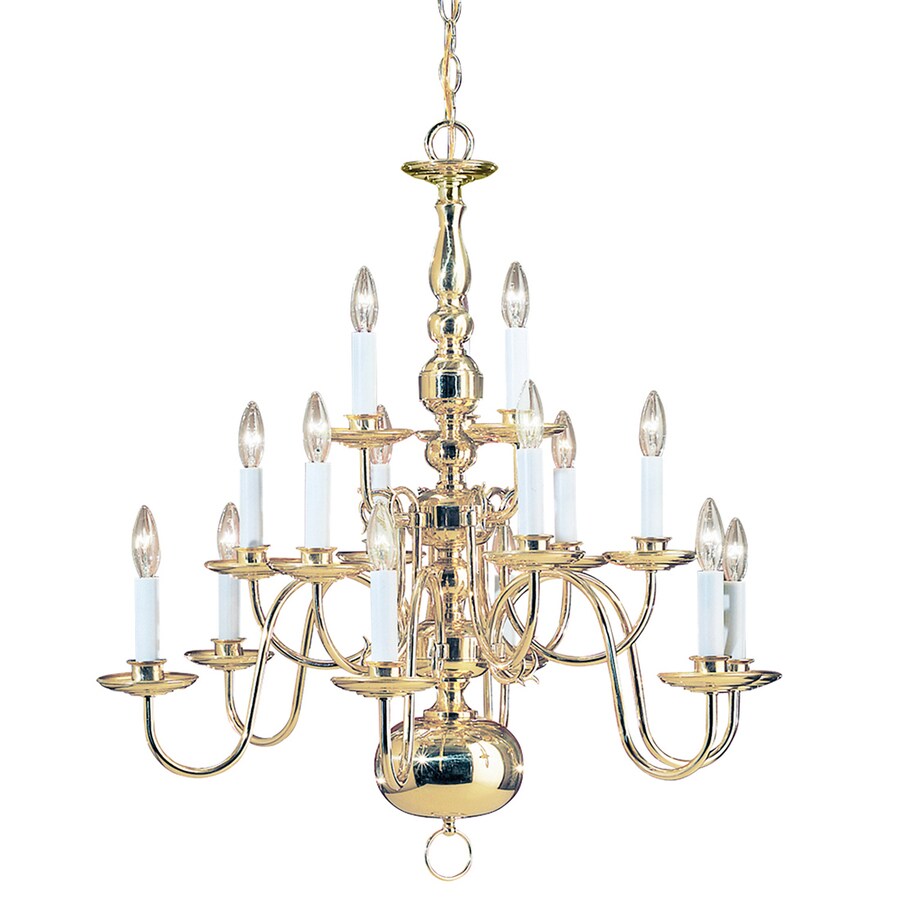 Portfolio Olde Georgetown Polished Brass Traditional Chandelier in the ...