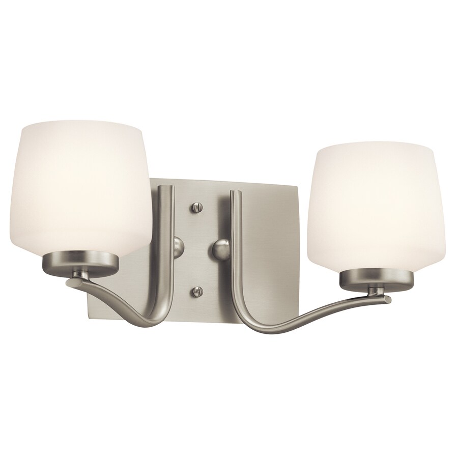 Portfolio Truett 2-Light Brushed Nickel Contemporary/Modern at Lowes.com