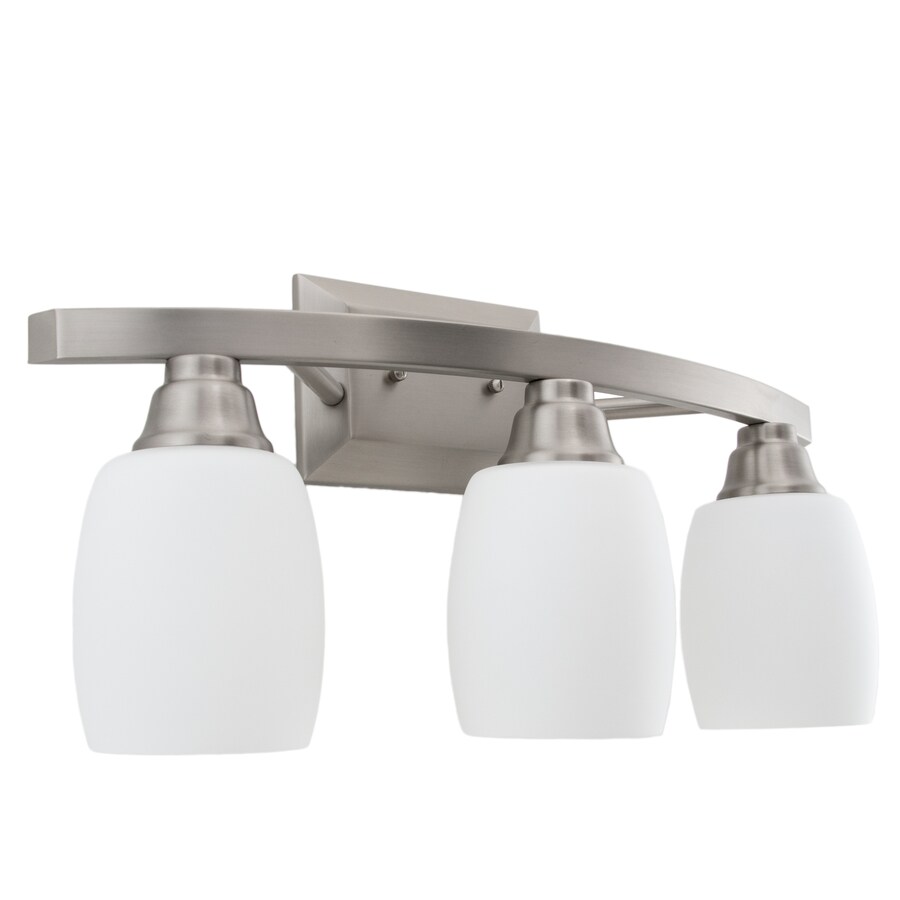 allen + roth 3-Light Nickel Modern/Contemporary Vanity Light at Lowes.com