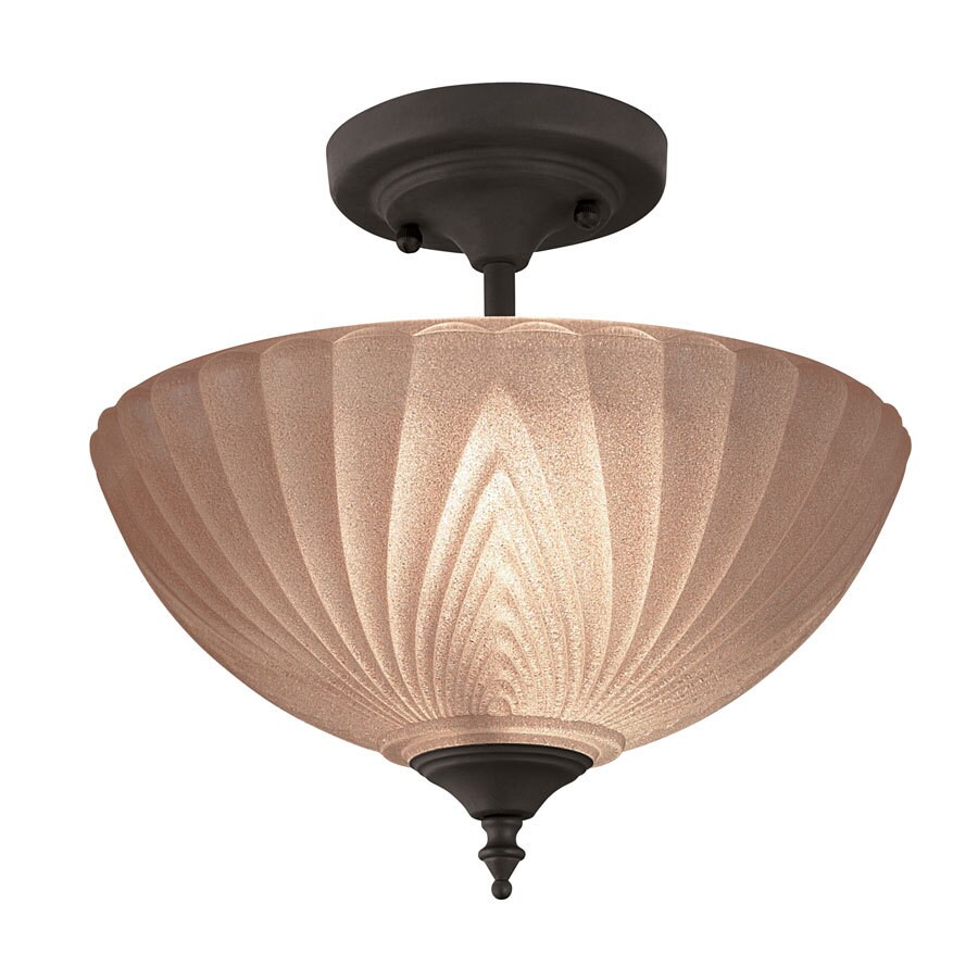 Portfolio 1-Light 12-in Olde Bronze Flush Mount Light in the Footwear ...