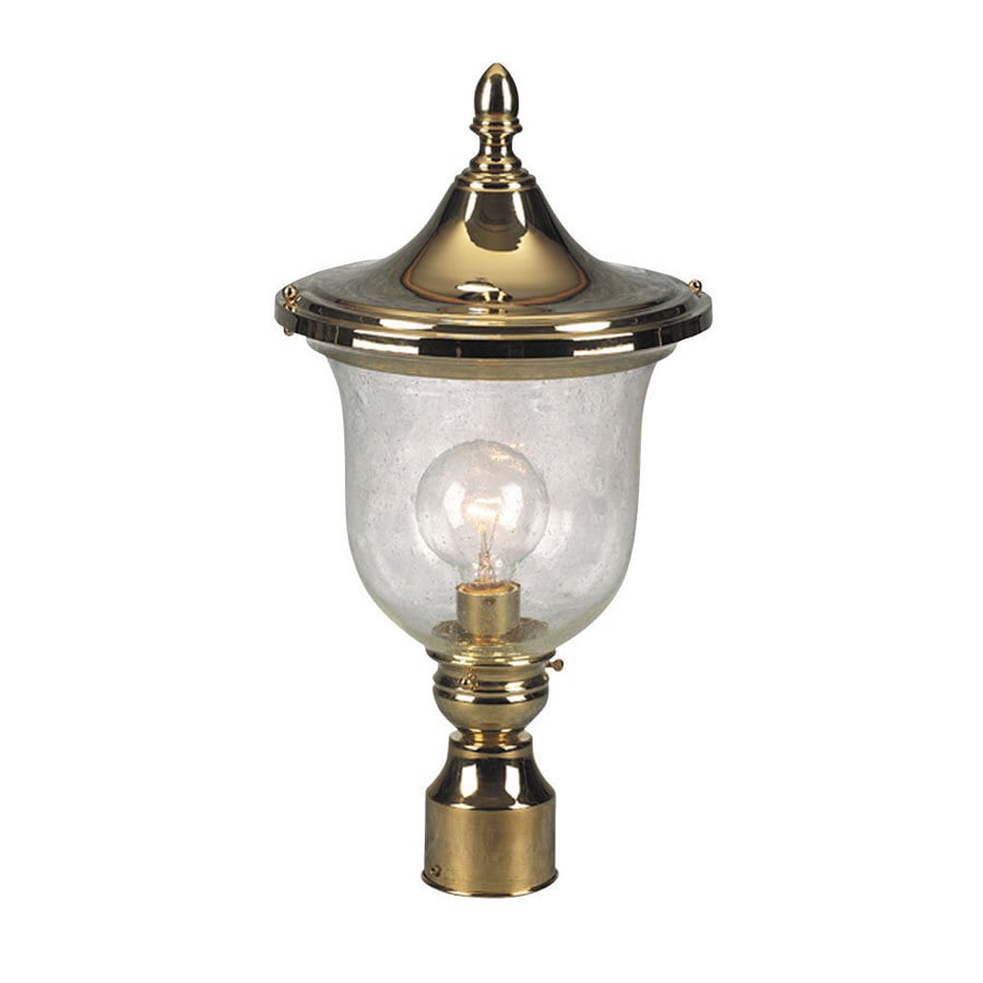 Portfolio Sturbridge Polished Brass Traditional Outdoor Post Light in ...