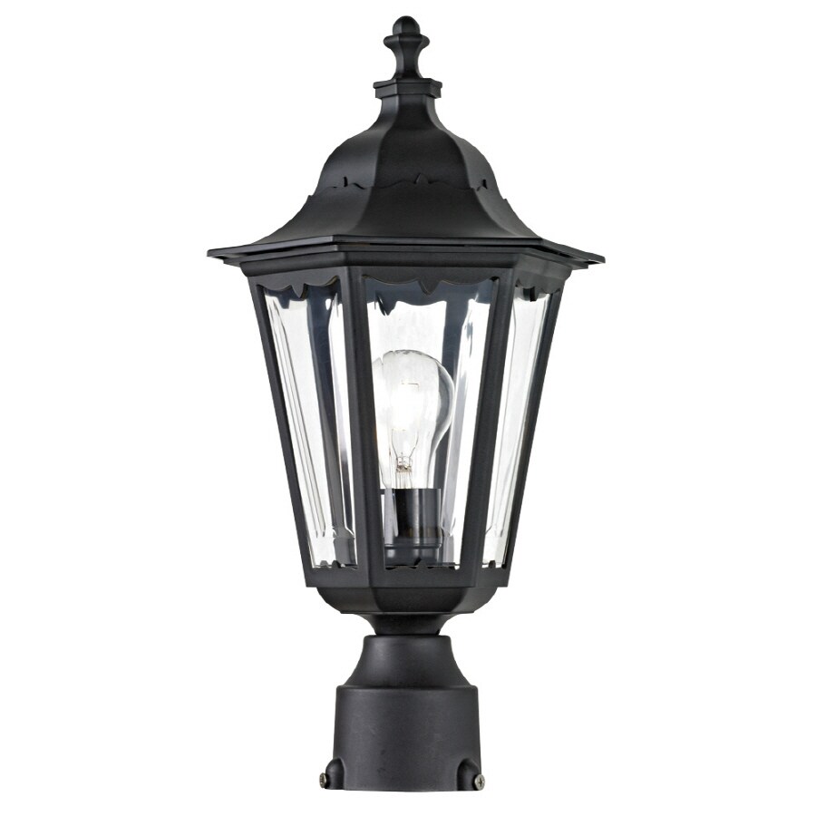 Portfolio 17-in H Black Post Light in the Post Light Parts department ...