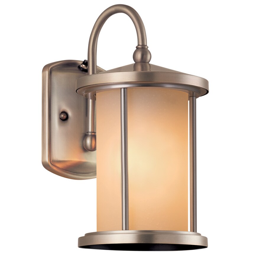 Portfolio 1-Light 13-in Brushed Aluminum Outdoor Wall Light at Lowes.com