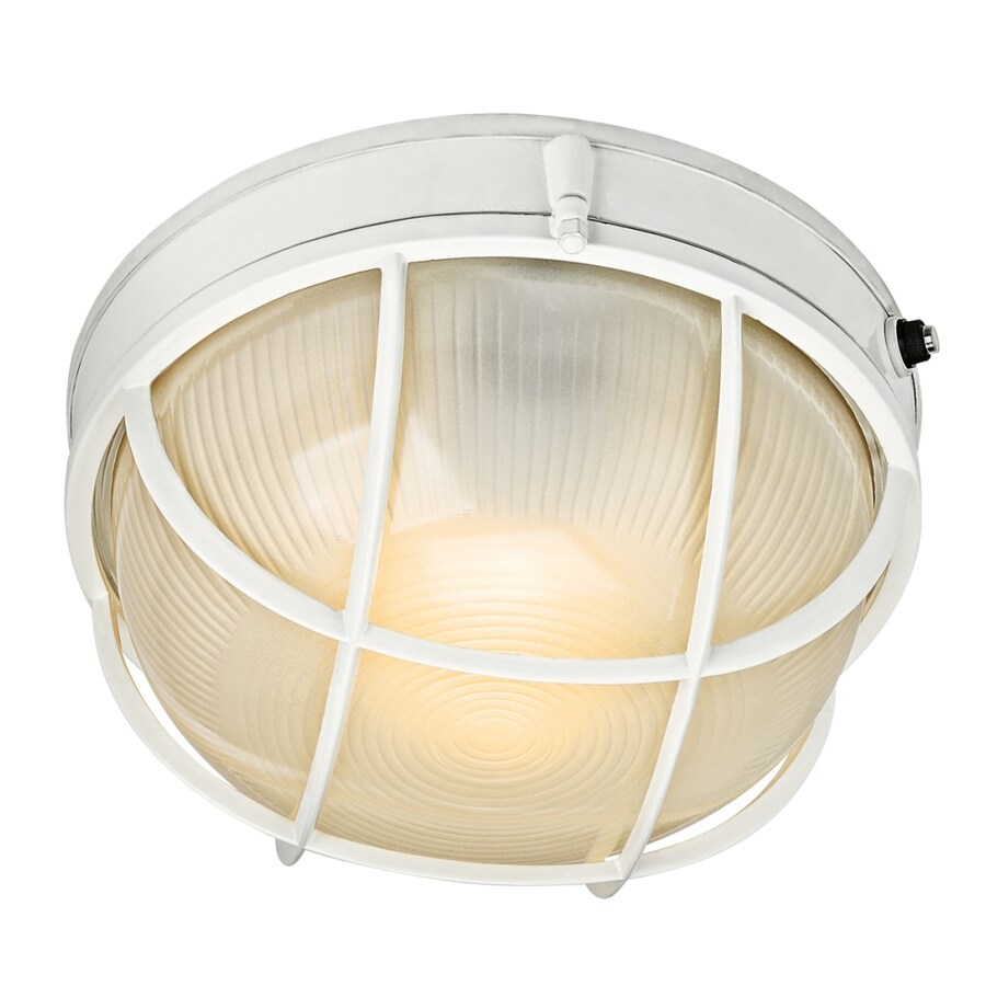 Portfolio 1-Light 10-in White Pin Base Outdoor Wall Light at Lowes.com