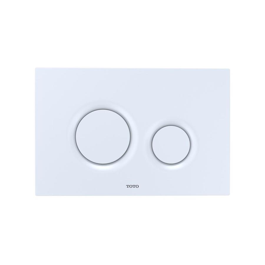 TOTO Dual Round Push Button Plate for RP in-wall Tank Unit, White Matte ...
