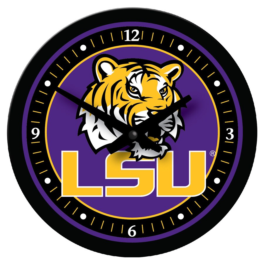 LSU Tigers Round Clock at Lowes.com