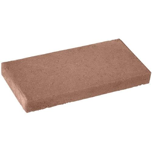 Rectangle Red Concrete Patio Stone (Common: 8-in x 16-in; Actual: 7.63 ...