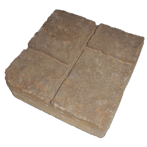 Four cobble Britt Beige Concrete Patio Stone (Common: 16-in x 16-in ...