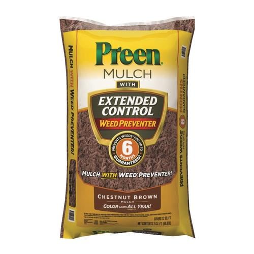 Preen Preen Plus 2-cu ft Brown Mulch Plus Weed Control in the Bagged ...