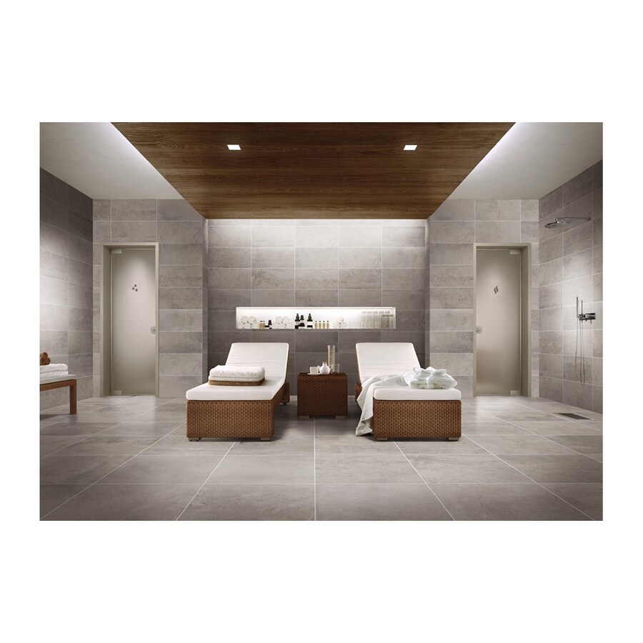 American Olean Colt 2-Pack Gray Glazed Thru Body Porcelain Tile at ...