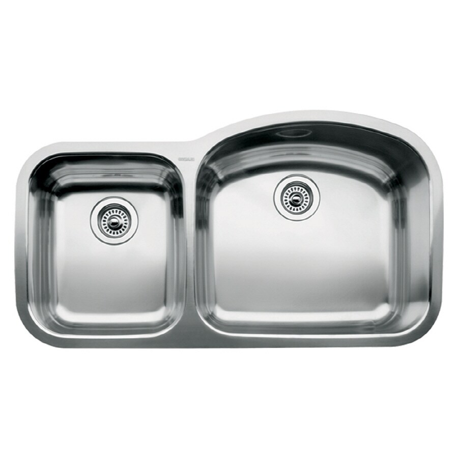 BLANCO Double Bowl Stainless Steel Undermount Kitchen Sink at Lowes.com