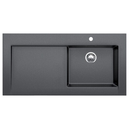 BLANCO Modex 47.25-in x 23.75-in Anthracite (Black) Single Bowl Drop-In ...