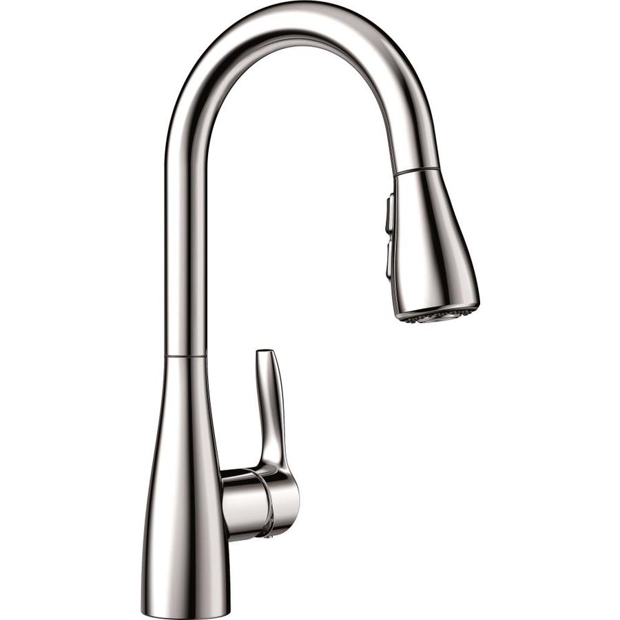 BLANCO Atura Chrome 1-Handle Deck Mount Pull-Down Kitchen Faucet at ...