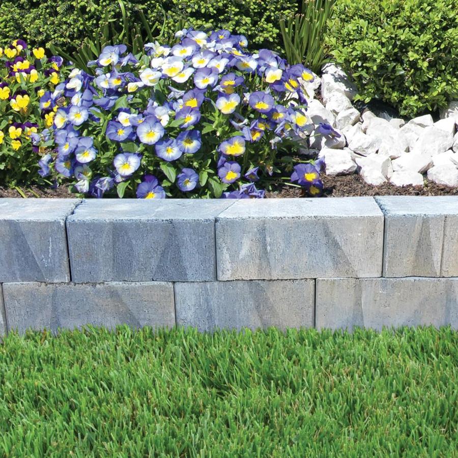 Pavestone Sombra Wall Antique Pewter/Smooth Embossed Face Retaining ...