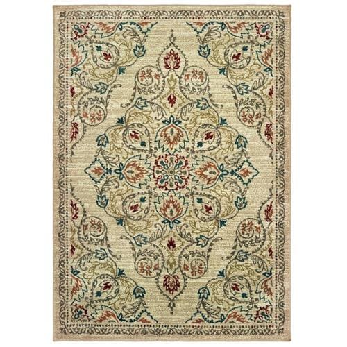 Style Selections Margaery Ivory Indoor French Country Area Rug (Common ...