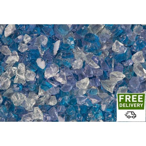 Dragon Glass Hawaii 10-lb Blue Landscape Glass in the Landscaping Rock ...