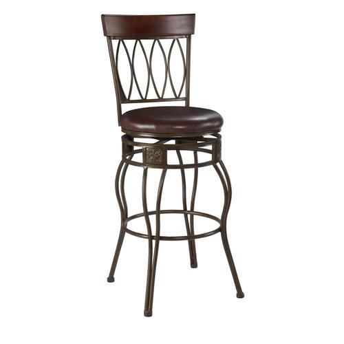 Linon Four Oval Back Bar Stool 30 Brown Bar Stool at Lowes.com