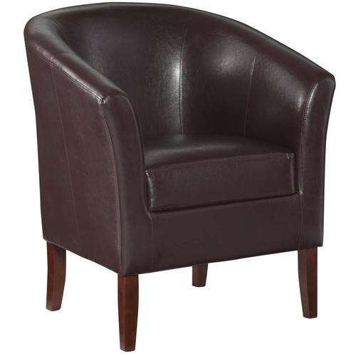 Linon Simon Club Chair Blackberry Casual Blackberry Vinyl Accent Chair ...