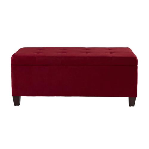 Linon Carmen Casual Red Storage Ottoman at Lowes.com
