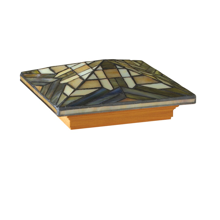 Maine Ornamental 6-In X 6-In Stained Glass Tiffany-Style Mission Cedar ...