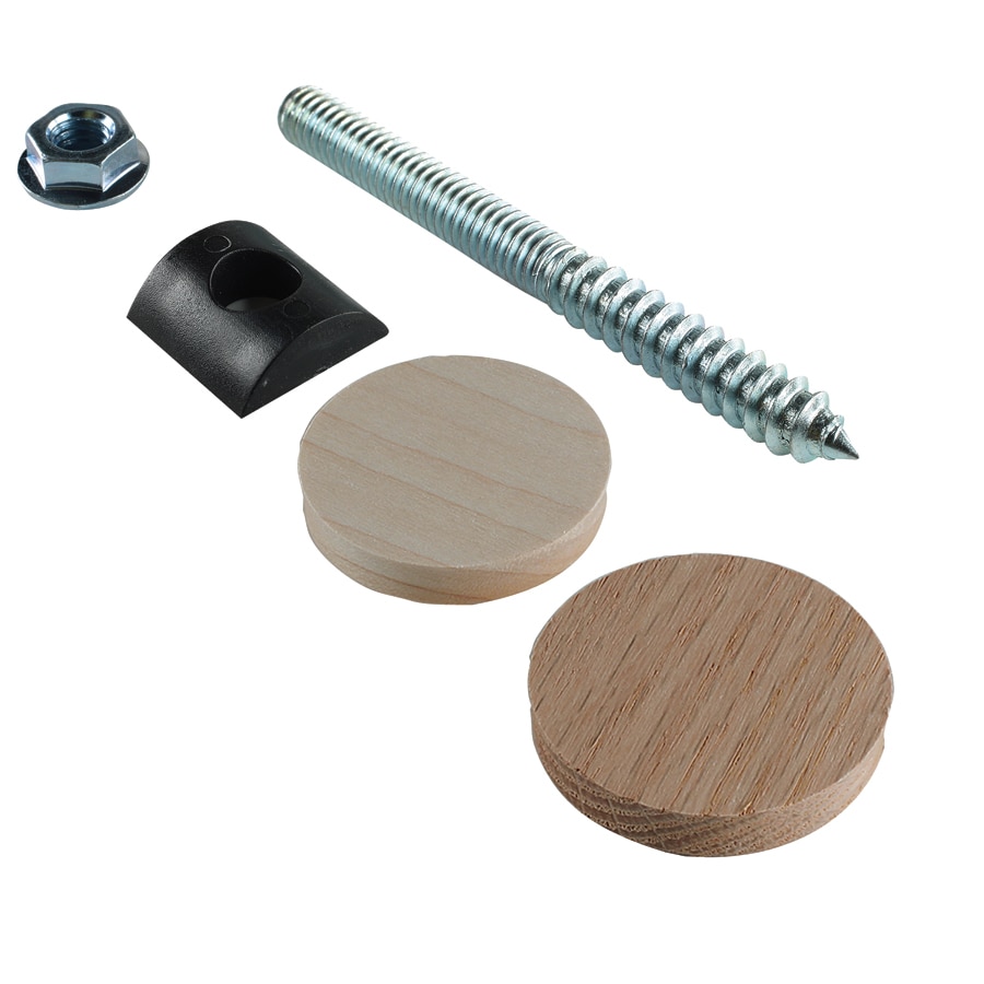 EverTrue Zinc Plated Rail and Post Fastener Kit with Hole Plugs in the ...