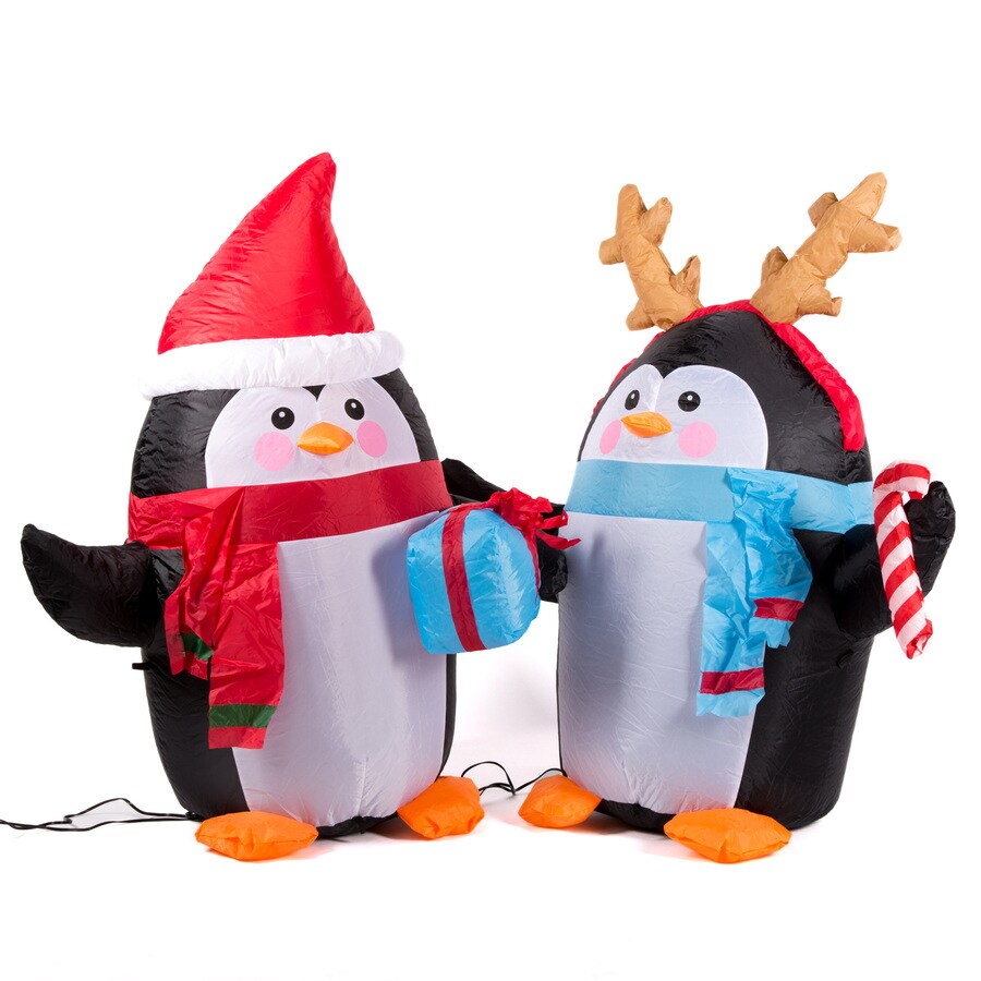Holiday Living 3-ft Lighted Penguin Christmas Inflatable in the ...