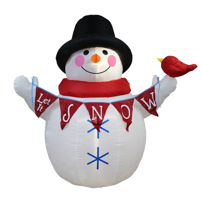Holiday Living 4-ft Lighted Snowman Christmas Inflatable in the ... Holiday Living 4-ft Lighted Snowman Christmas Inflatable in the ...