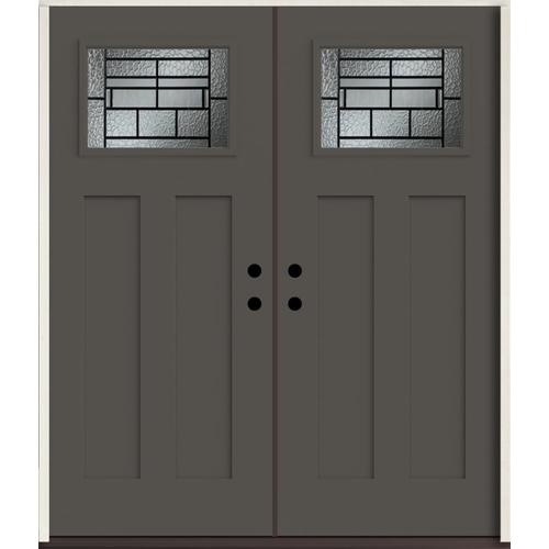 ReliaBilt Pembrook 72-in x 80-in Craftsman Decorative Glass Right-Hand ...